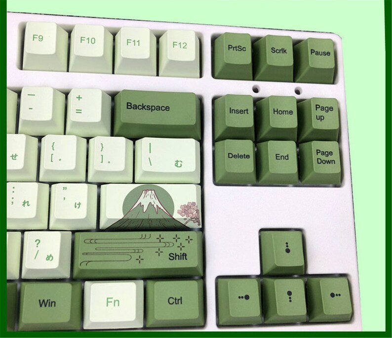 Matcha MINT Keycaps-127 PCS Cherry Keycap Set Good Shading - Etsy