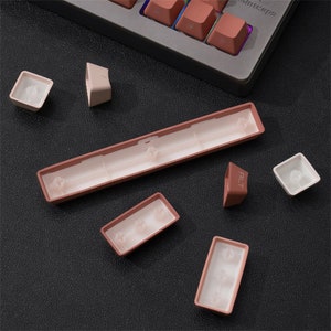 Sunset Glow Orange Gradient Keycaps, Pink Gradient Side Carving Keycap ...