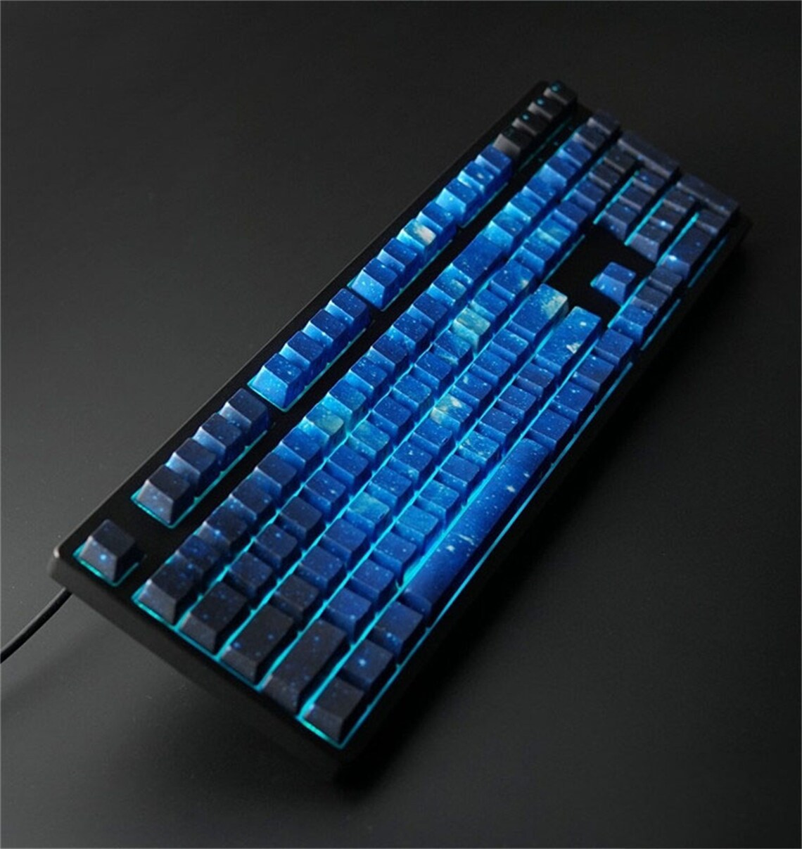 Dark Blue Nebula Keycaps-104pcs Blue Gradient Keycap - Etsy