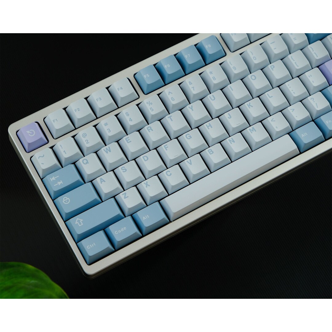 Light Blue Keycap Set, Simple Blue Keycaps-253pcs, Cherry Profile ...