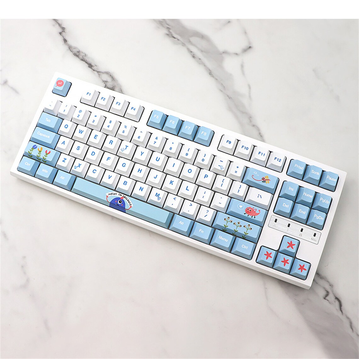 Ocean Theme Keycap Set Light Blue Keycaps Cherry Profile Key - Etsy