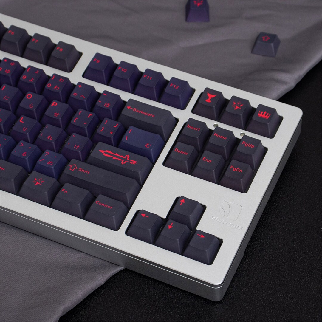 Cool Sword Keycaps-136pcs , Dark Purple Keycap Set, GMK Keycap Sets ...