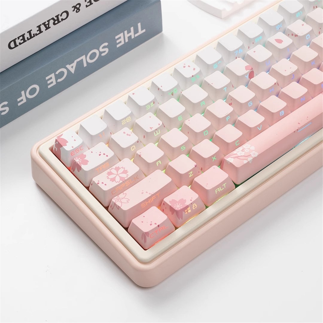 Cherry Blossom Keycap Set Purple Rabbit Key Cap Set OME - Etsy