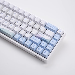 Whale Ocean Theme Key Caps Set Kawaii White Blue Cherry - Etsy