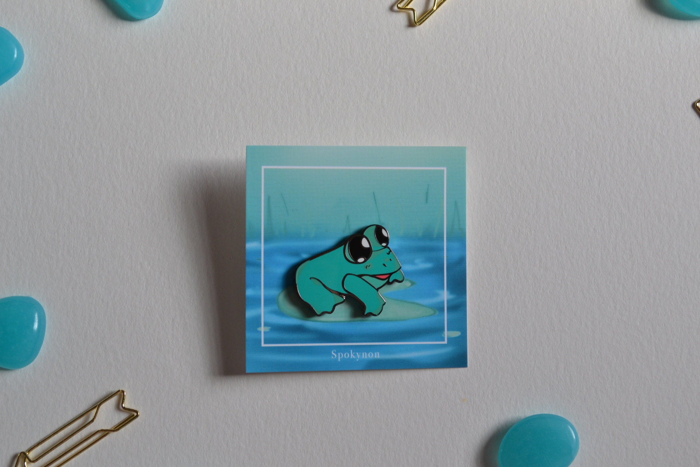 Cute Derpy Frog Enamel Pin - Etsy