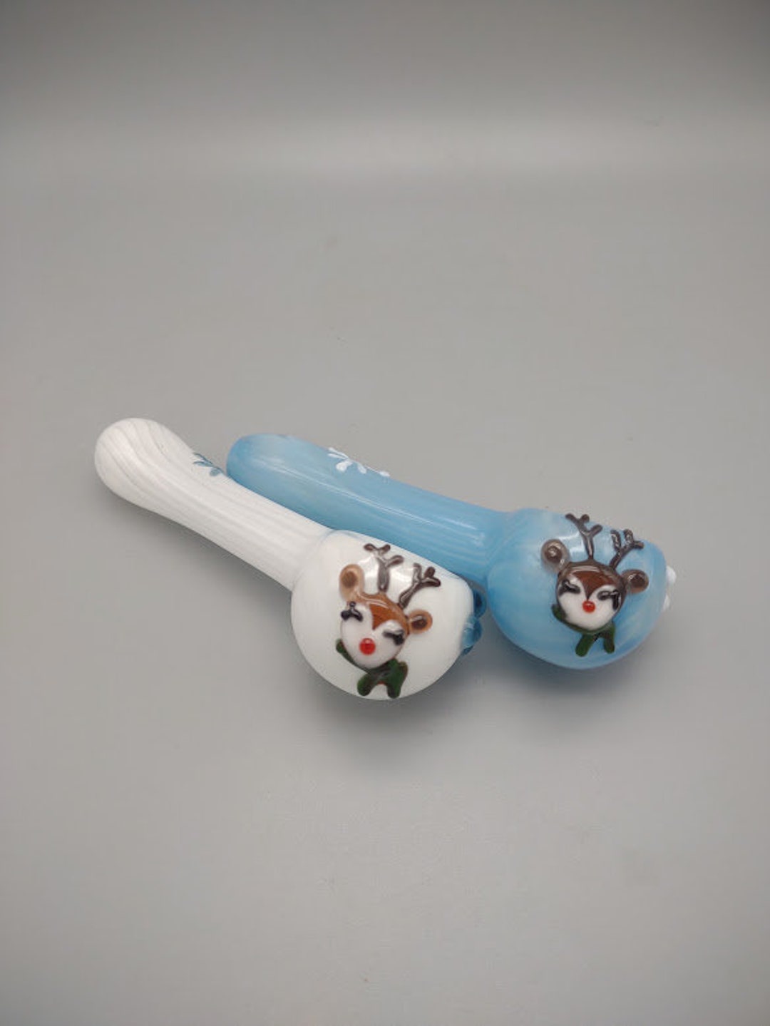 Rudolph! Adorable Reindeer on Either Blue or White Smoking Bowl - Etsy