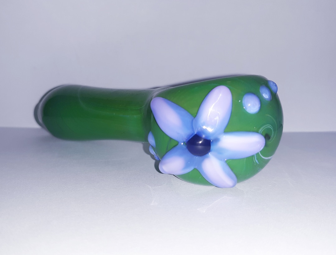 Violet Flower on Green - Gorgeous Smoking Bowl - Etsy