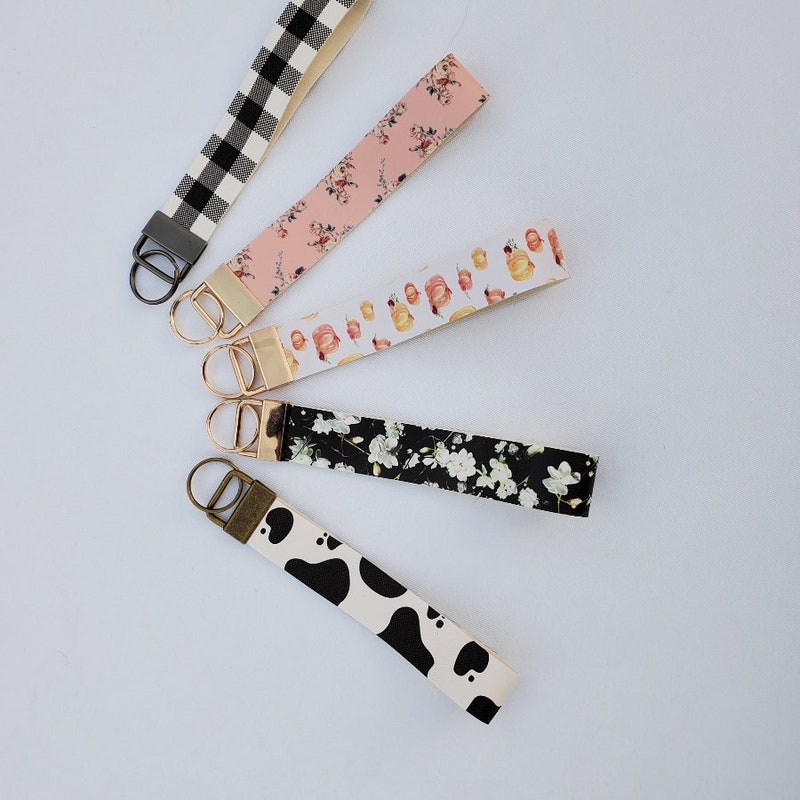 Faux Leather Keychain - Etsy
