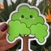 Tree Sticker Glossy Vinyl Sticker Kawaii Smiling Tree Sticker Cute Tree ...