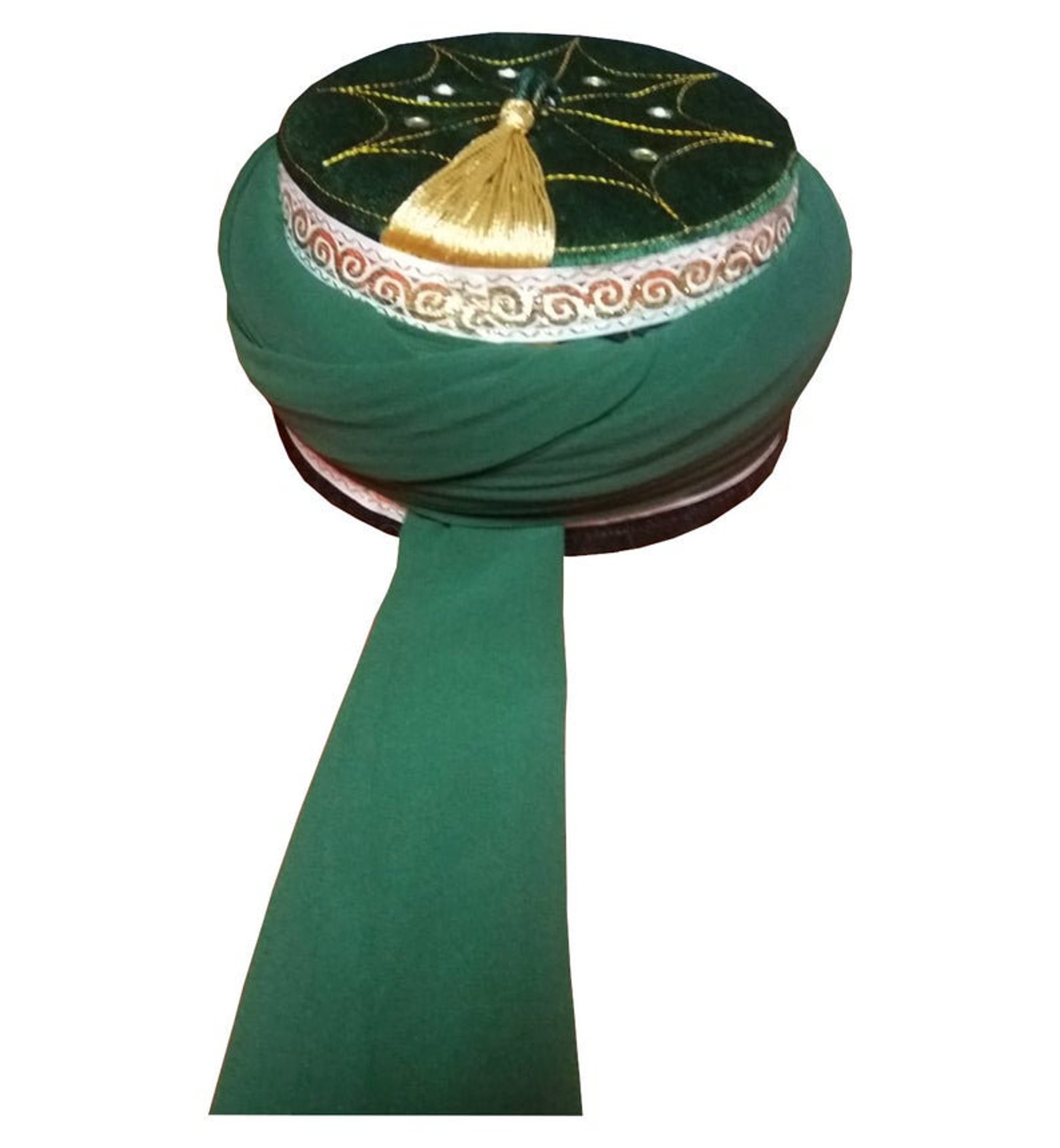 Handmade Imamah Luxury Islamic Prayer Hat Muslim Hat Green | Etsy