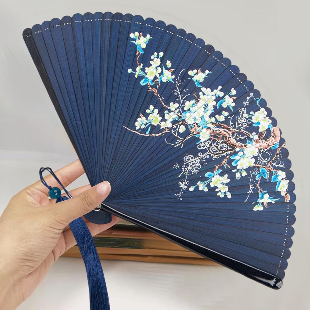 Bamboo Hand Held Fan, Flowers Wedding Favor, Dance Folding Fan,clothing ...