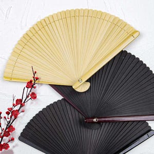 Mini Hand Fans With Tassels, Minimalism Bamboo Fan, Vintage Green ...