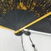 Sprinkling Golden Folding Fan, Japanese Silk Hand Fan, Classical Tassel ...