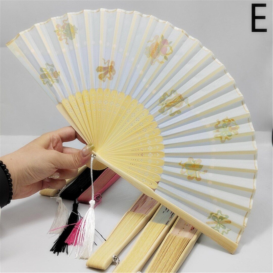 Ancient Style Tassel Folding Fans, Collector Hand Fan, Fashion Show ...