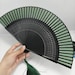 Elegant Sakura Handheld Fan, Peacock Green Hand Fan, Retro Hanfu ...