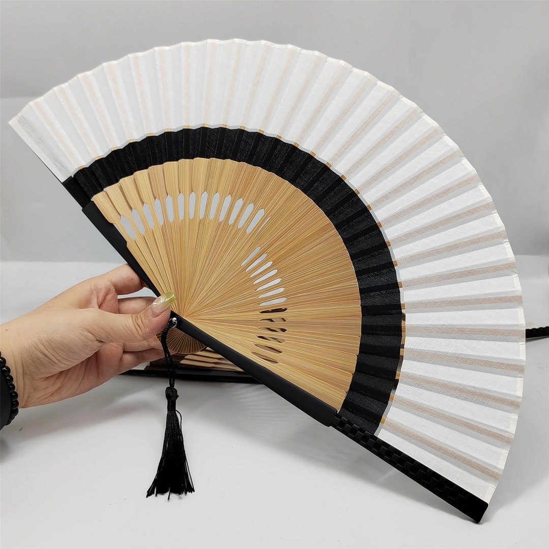 Minimalism Bamboo Fan, Rustic Folding Hand Held Fan, Party Favors ...
