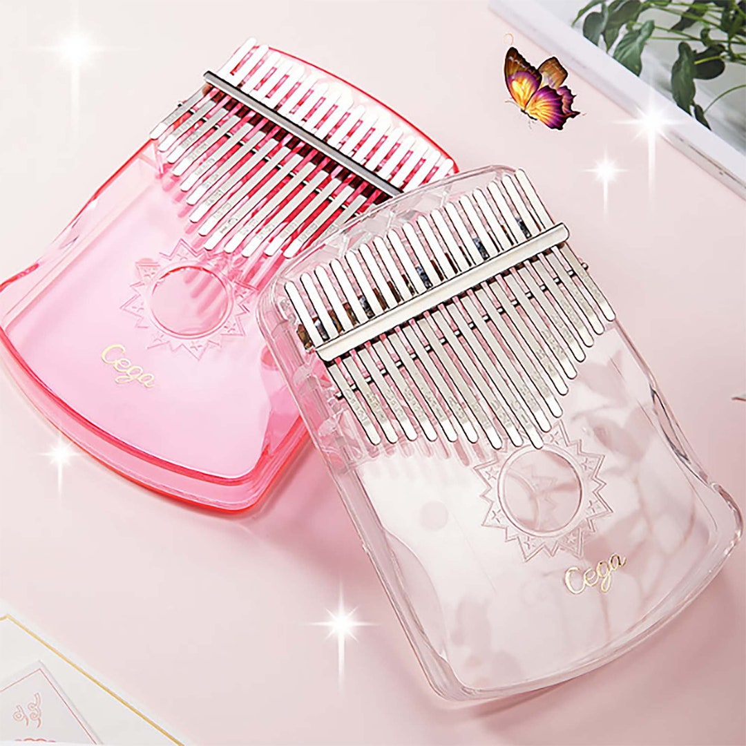 17 Keys Hollowed Out Color Transparent Thumb Piano, Portable Musical ...