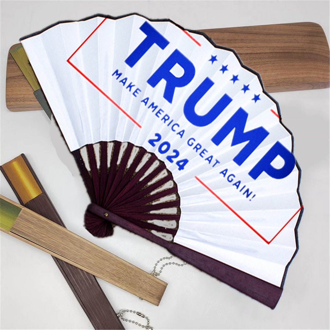 Trump 2024 Fan, President Trump Hand Held Fan, Conservative Patriotic ...