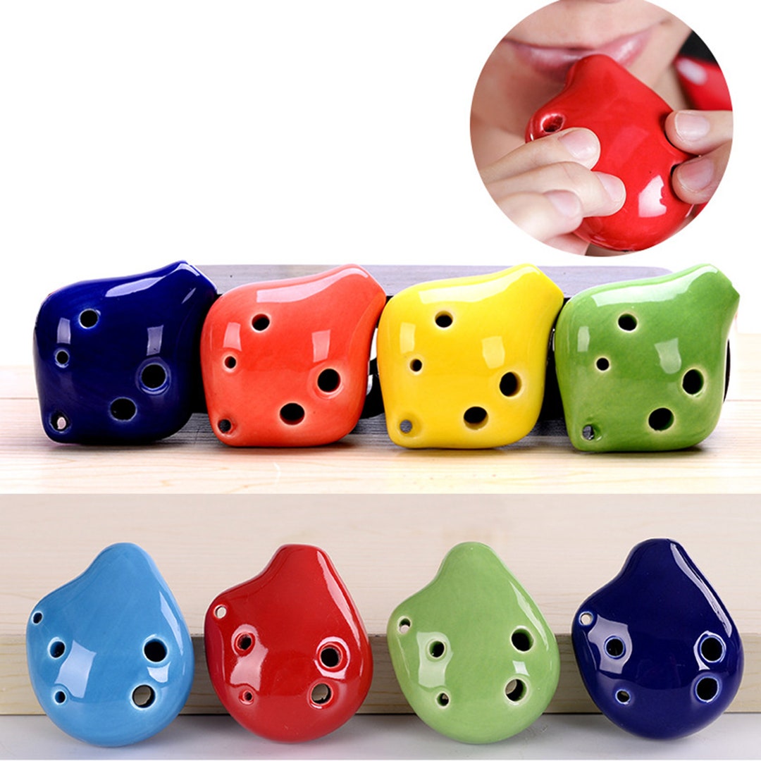 6 Hole Mini Ceramic Ocarina, Water Drop Ceramic Flute, Handmade Ceramic ...