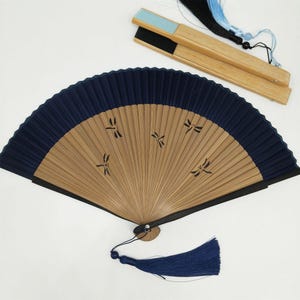 Rustic Fabric Hand Fan, Antiquity Bamboo Ribs Fan, Classical Handheld ...