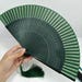 Elegant Sakura Handheld Fan, Peacock Green Hand Fan, Retro Hanfu ...