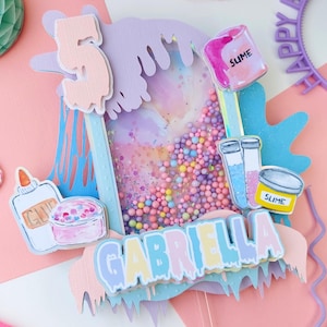 Slime Cake Topper, Slime Theme Cake Topper, Slime Birthday, Slime Cake ...