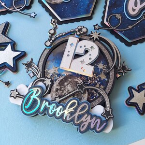 Night Sky Galaxy, Space Cake Topper, Galaxy Cake Topper, Outer Space ...