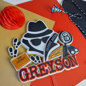 Secret Agent Cake Topper, Spy Cake Topper, Detective Cake Topper - Etsy
