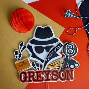 Secret Agent Cake Topper, Spy Cake Topper, Detective Cake Topper - Etsy