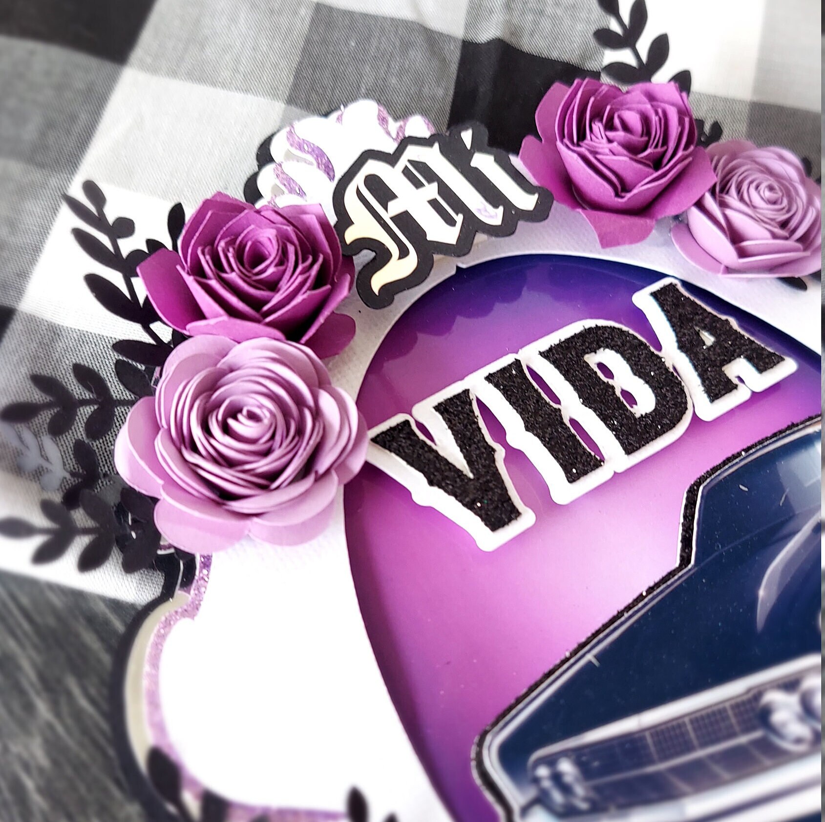 Mi Vida Loca - Lowrider- Oldies Cake Topper-mexican Culture Cake Topper ...