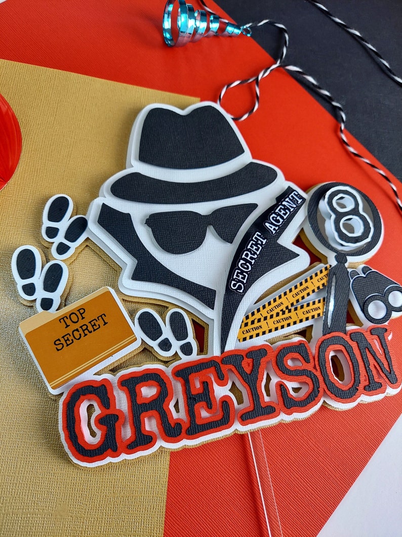 Secret Agent Cake Topper, Spy Cake Topper, Detective Cake Topper - Etsy