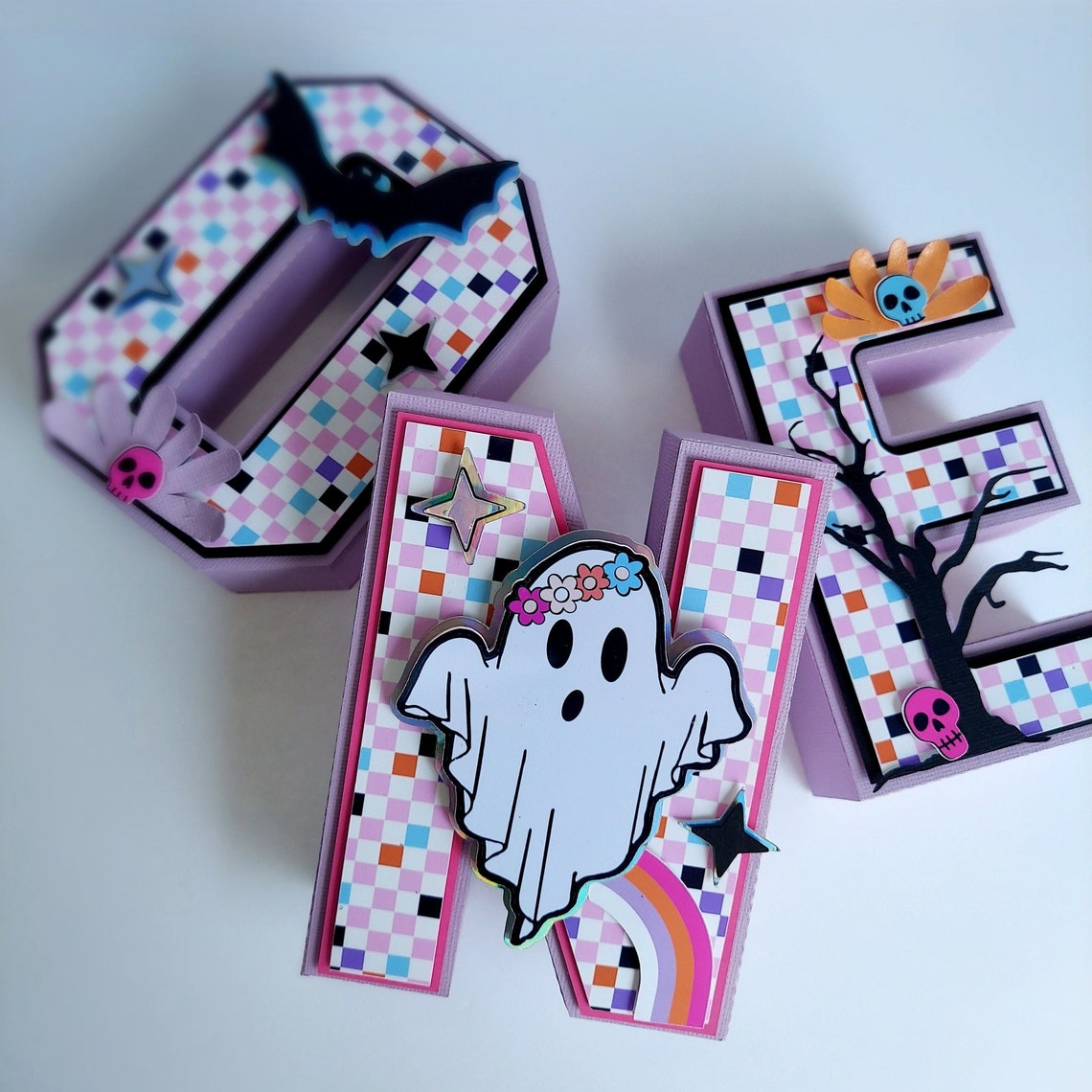 Pastel Halloween 3d Letters Retro Halloween Pink Halloween - Etsy