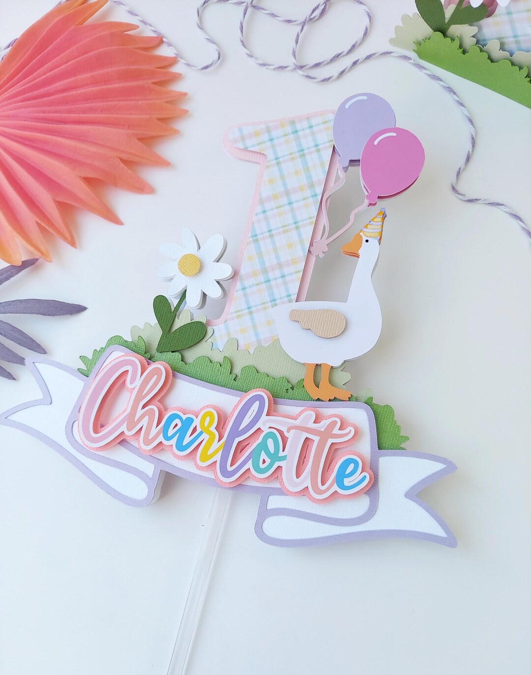 One Silly Goose Cake Topper, Goose Theme, Cake Topper First Birthday ...