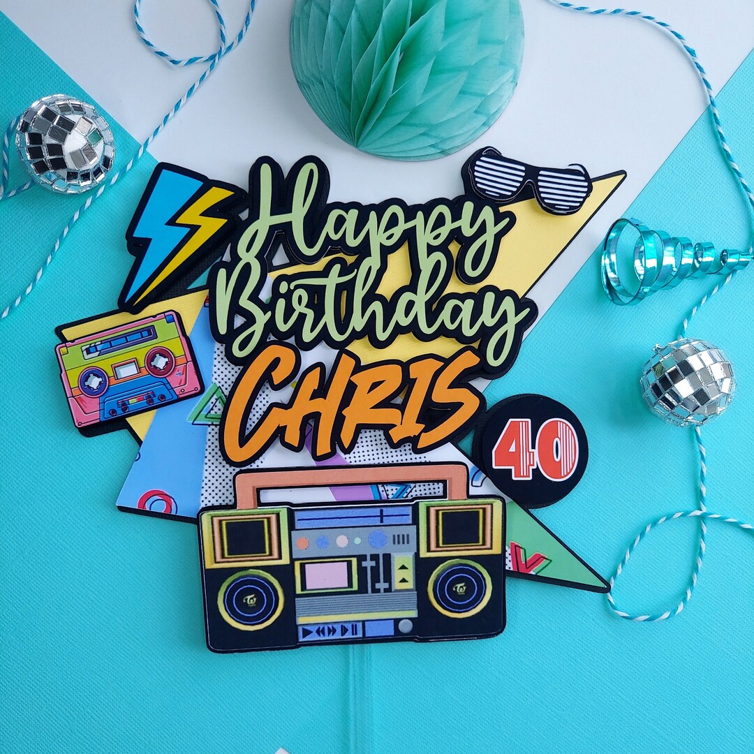 80s Cake Topper/ Retro Throwback / Hip Hop Theme - Etsy