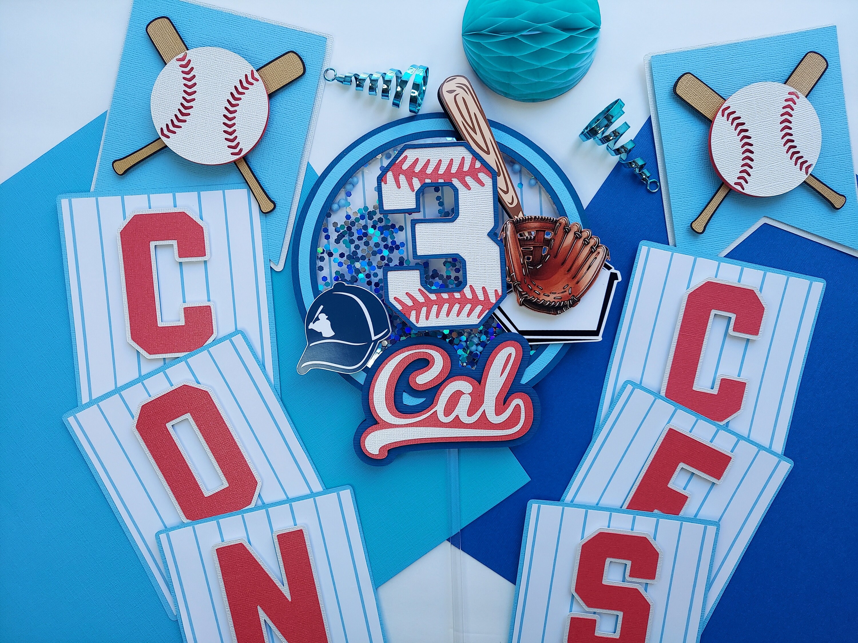 Baseball Cake Topper, Sports Party, Baseball Decor - Etsy