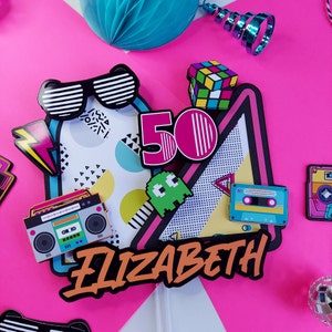 80s Cake Topper/ Retro Throwback / Hip Hop Theme - Etsy