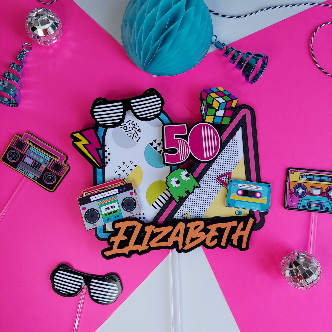 80s Cake Topper/ Retro Throwback / Hip Hop Theme - Etsy