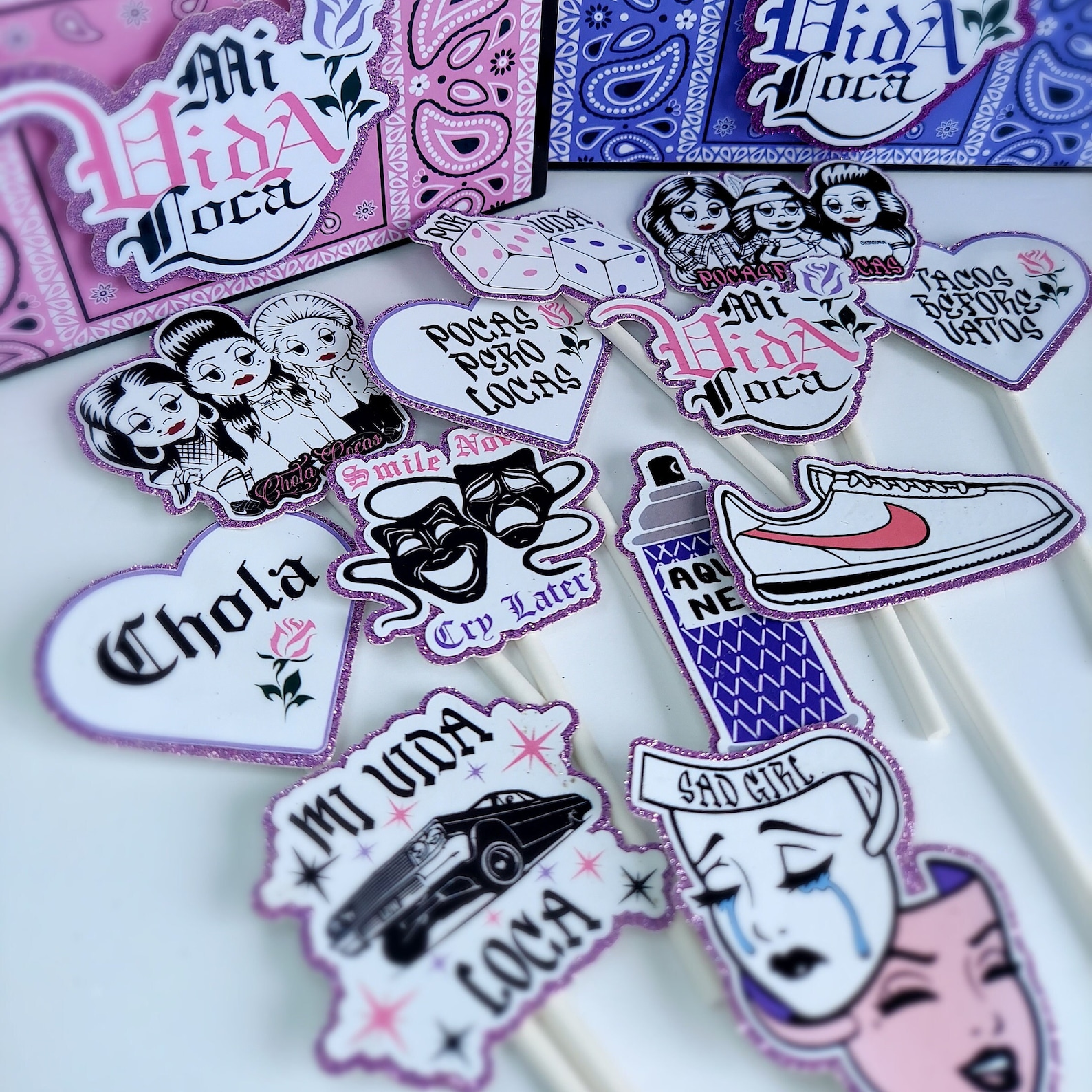 Lowrider Mi Vida Loca Cupcake Toppers Lowrider Theme Party - Etsy