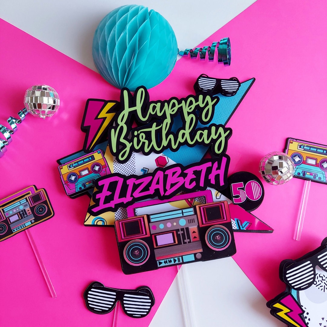 80s Cake Topper/ Retro Throwback / Hip Hop Theme - Etsy