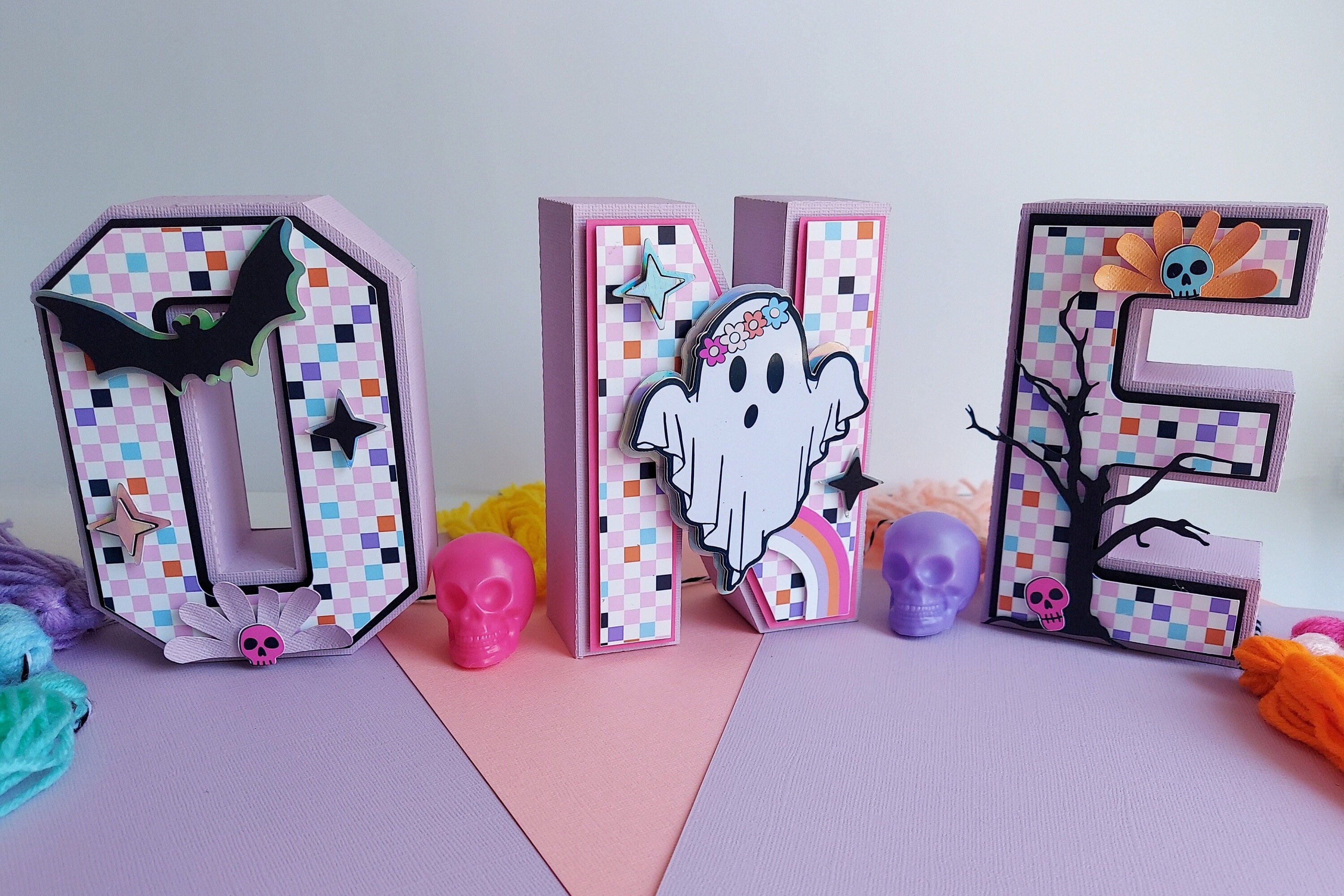 Pastel Halloween 3d Letters Retro Halloween Pink Halloween - Etsy