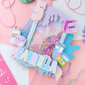 Slime Cake Topper, Slime Theme Cake Topper, Slime Birthday, Slime Cake ...