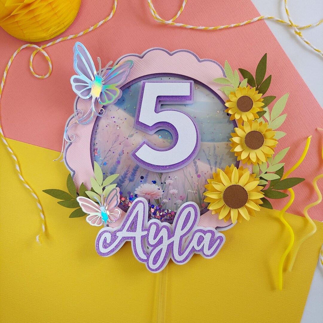 Sunflower Cake Topper, Sunflower Theme, Sunflower Birthday Theme ...