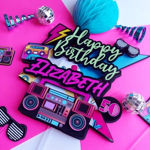 80s Cake Topper/ Retro Throwback / Hip Hop Theme - Etsy