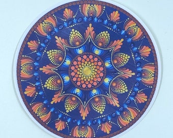Mandala Vinyl Sticker Dot Dots Dotted Cymatics Art Dotillism Big Vinyl ...
