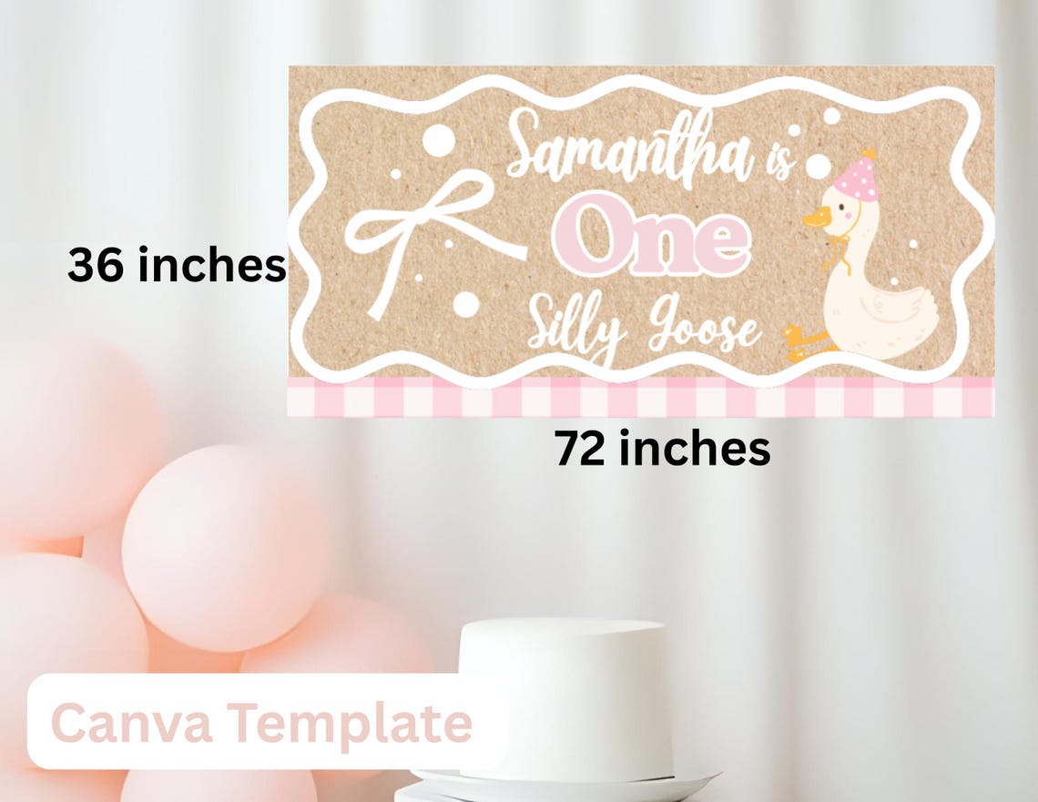 Silly Goose Birthday Banner | Canva Template - Etsy