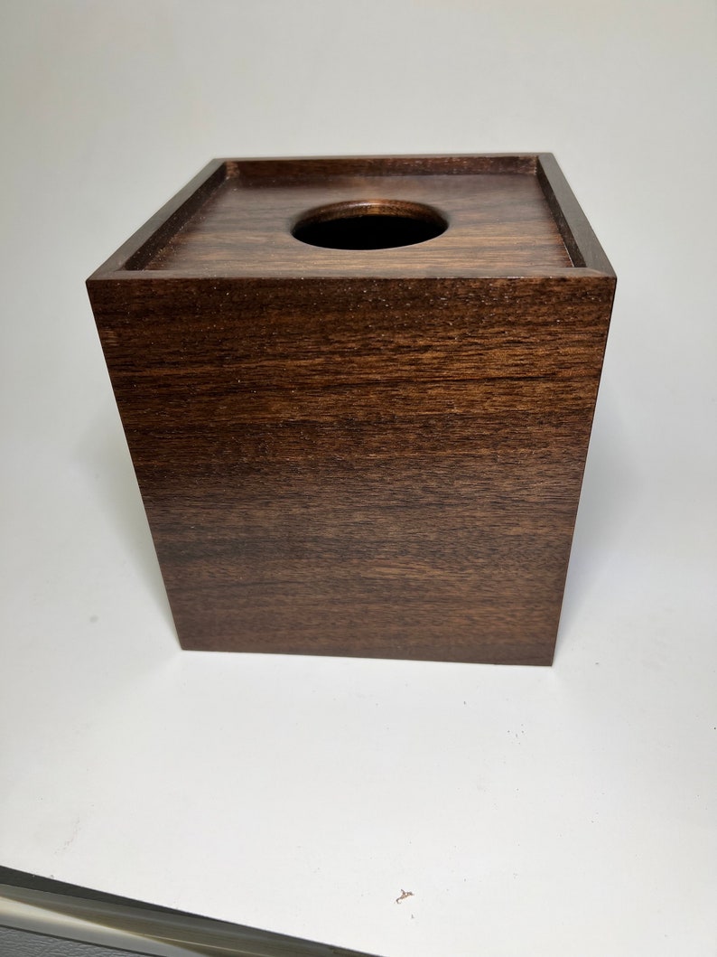 Wood Tissue Box, Black Walnut, Tissue Box, Handmade Wood Gift, Birthday ...