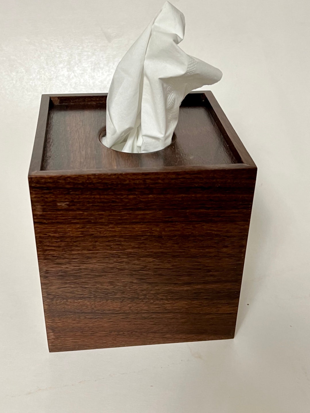 Wood Tissue Box, Black Walnut, Tissue Box, Handmade Wood Gift, Birthday ...