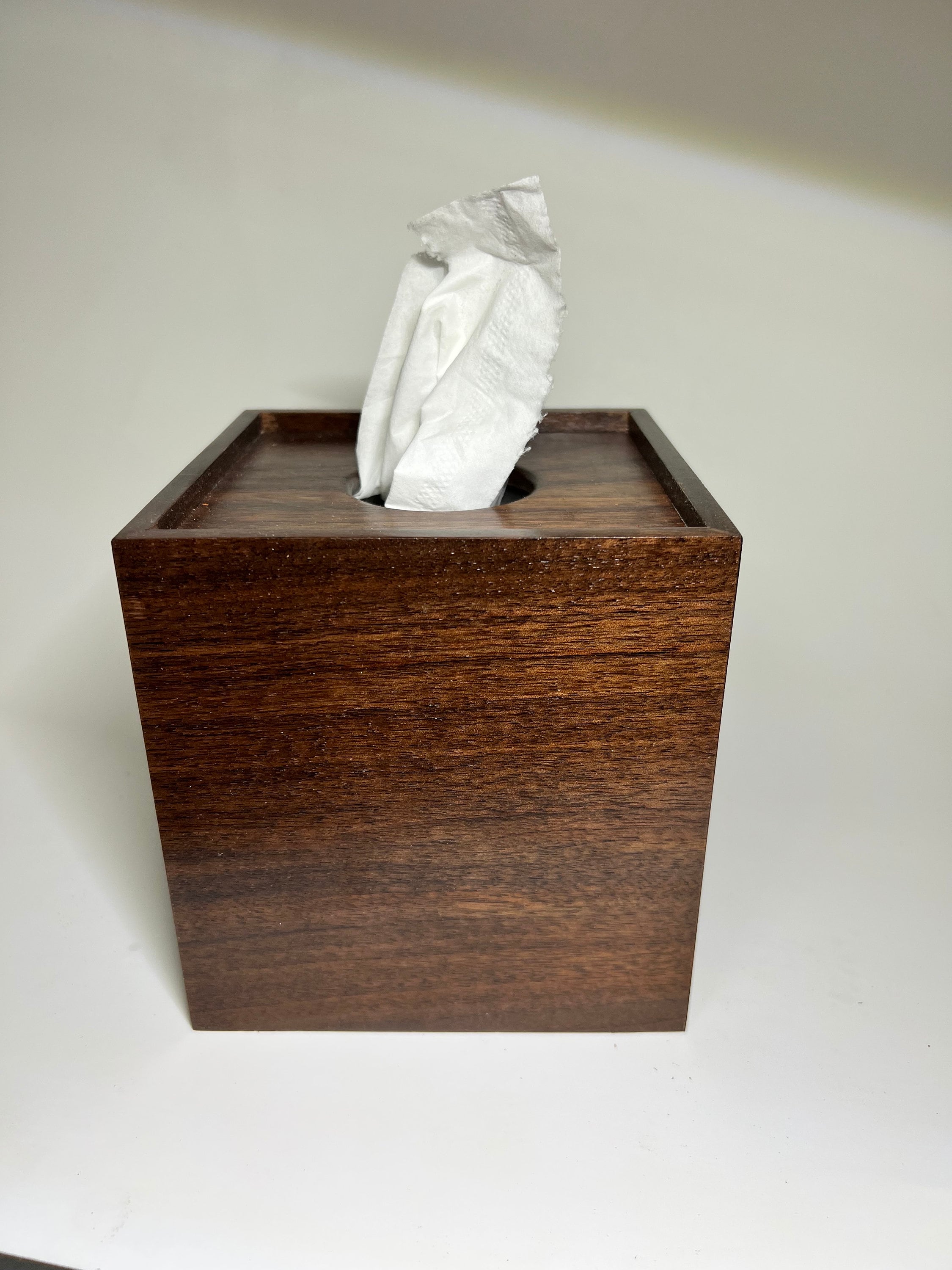 Wood Tissue Box, Black Walnut, Tissue Box, Handmade Wood Gift, Birthday ...