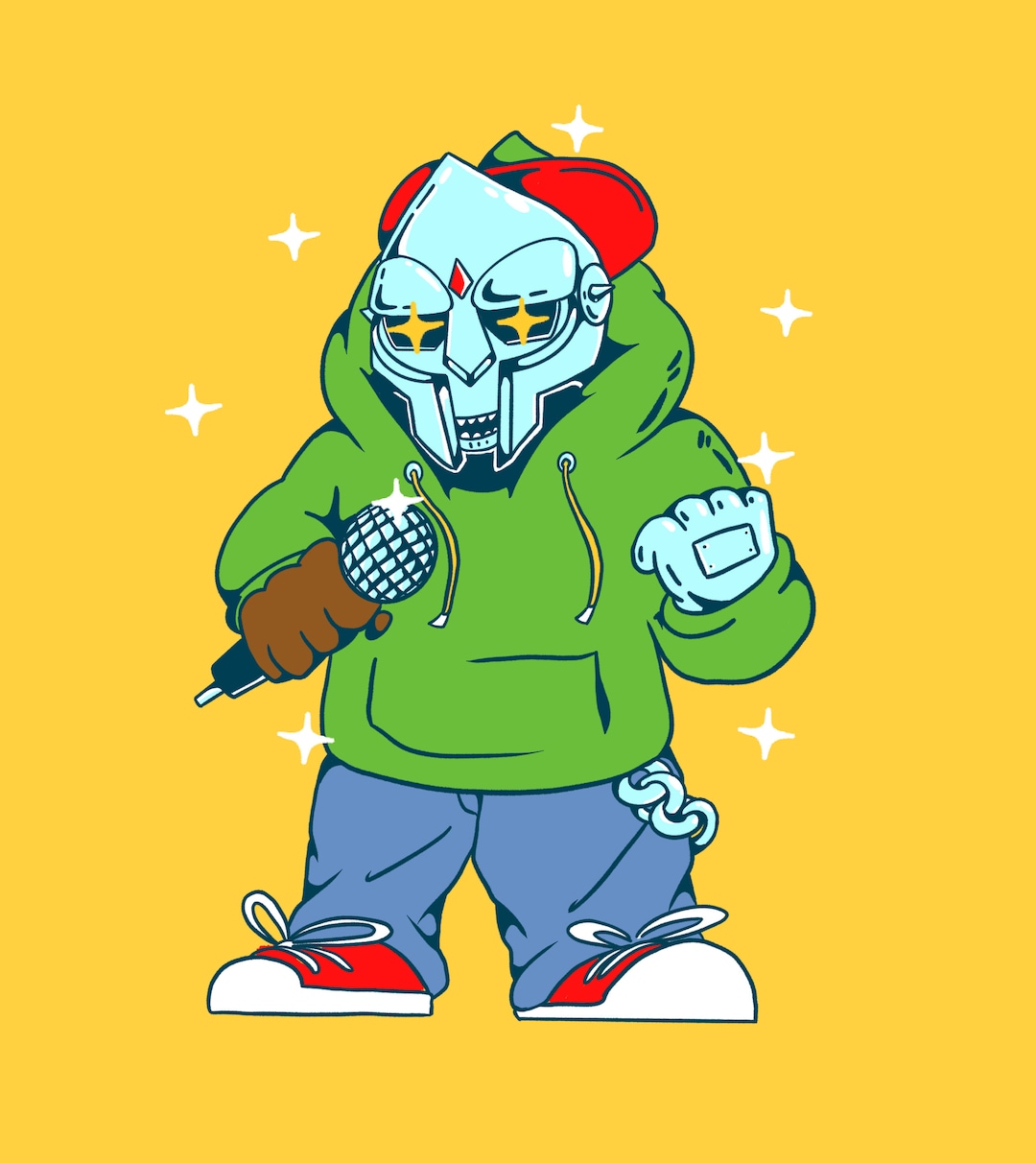 MF DOOM Cartoon Art Print - Etsy