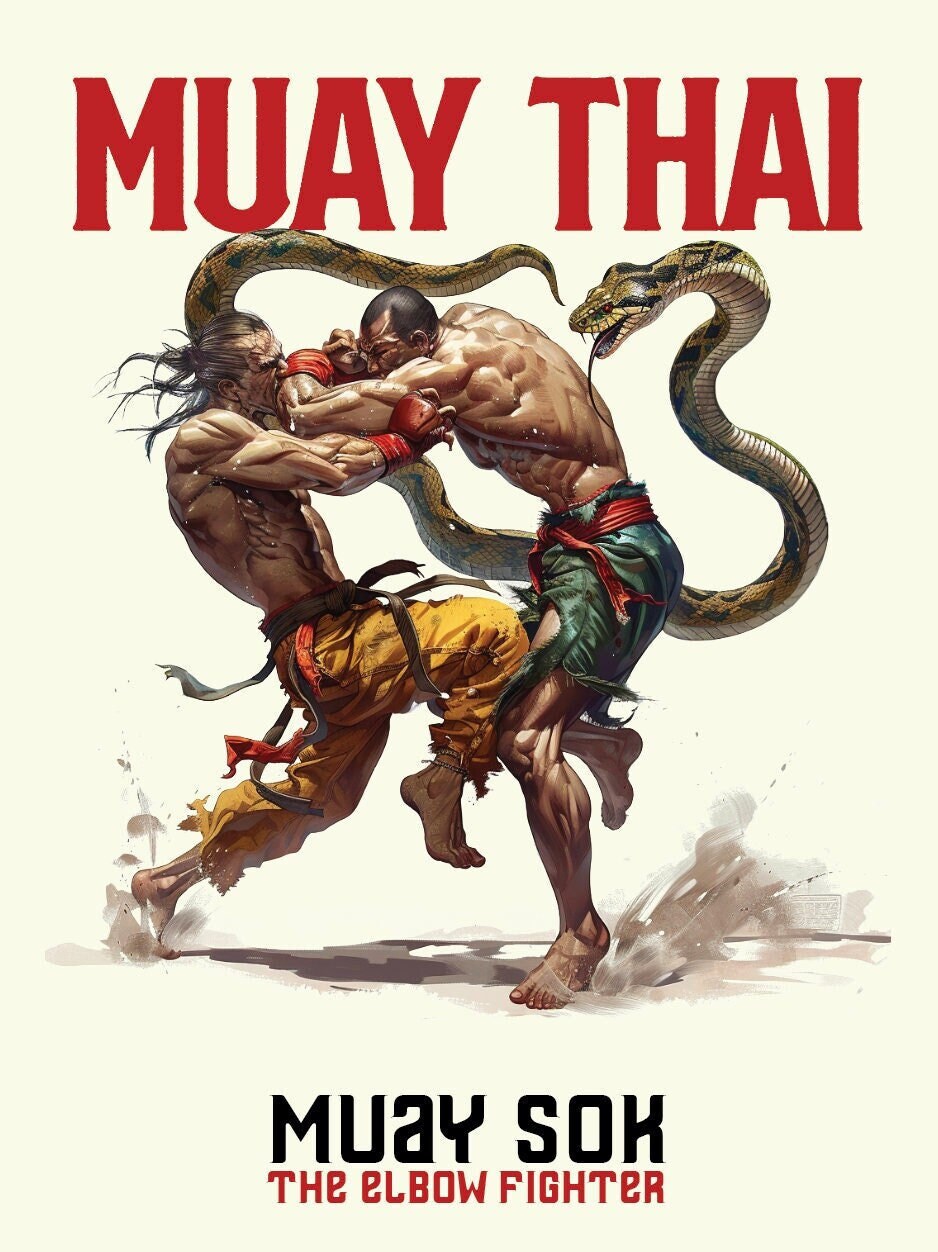 Muay Thai Animal Series: Muay Sok - Etsy